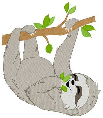 Sloth Embroidery Design | AnnTheGran