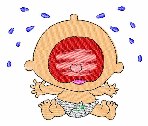Baby Crying Embroidery Design | AnnTheGran