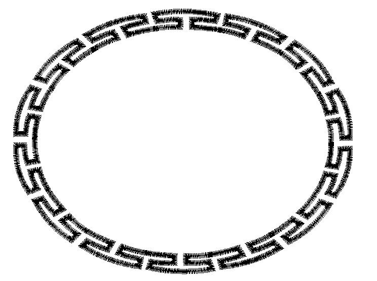 Greek Key Oval Embroidery Design | AnnTheGran