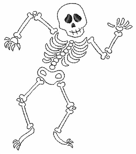 Skeleton Outline Embroidery Design | AnnTheGran