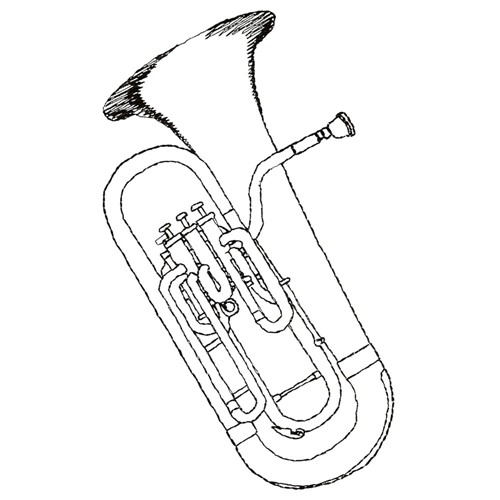 Baritone Clipart Euphonium Clip Coloring Bariton Cliparts Pages Music ...