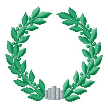 Crest Leaf Wreath Embroidery Design | AnnTheGran