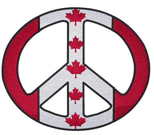 Canadian Peace Sign Embroidery Design | AnnTheGran