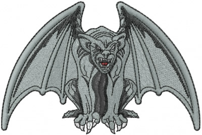 Fantasy Embroidery Design: Gargoyle from Machine Embroidery Designs