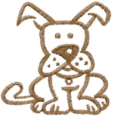 Dog Outline Embroidery Design | AnnTheGran