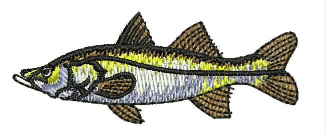 Small Common Snook Embroidery Design | AnnTheGran