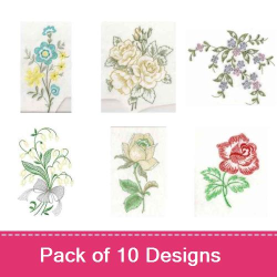 Open Work Florals Embroidery Designs | AnnTheGran.com