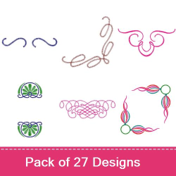 Scroll Embellishments Embroidery Designs | AnnTheGran.com
