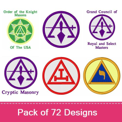 Masonic Symbols Embroidery Designs | AnnTheGran.com