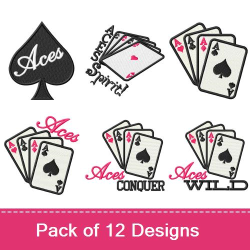 Aces Embroidery Designs | AnnTheGran.com