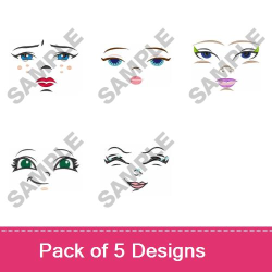 Doll Faces Embroidery Designs | AnnTheGran.com