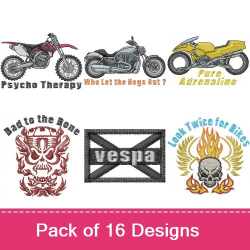 Bad To The Bone Embroidery Designs | AnnTheGran.com