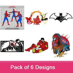 Superhero Characters Embroidery Designs | AnnTheGran.com