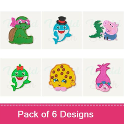 Cartoon Appliques Embroidery Designs | AnnTheGran.com