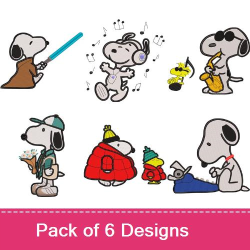 Snoopy Dog Embroidery Designs | AnnTheGran.com