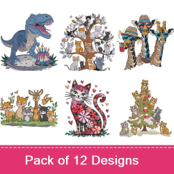 Cute Animals Embroidery Designs | AnnTheGran.com