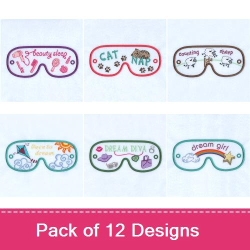 Sleep Masks Embroidery Designs | AnnTheGran.com