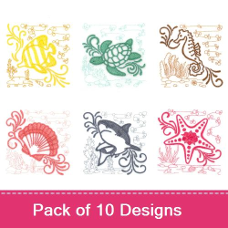 Echo Ocean Life Scenes Embroidery Designs | AnnTheGran.com