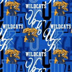 Explore Kentucky Wildcats NCAA College Letters Sykel Cotton Fabric SYK ...