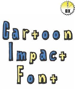 Cartoon Impact Embrilliance Embroidery Font | AnnTheGran.com
