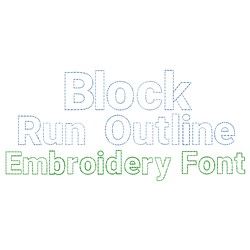 Block Outline Triple Run Font Embroidery Font | AnnTheGran.com