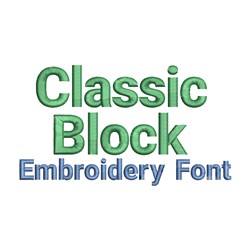 Classic Block Font Embroidery Font | AnnTheGran.com