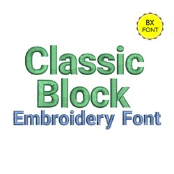 Classic Block Embrilliance Embroidery Font | AnnTheGran.com