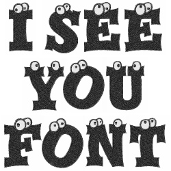 I See You Font Embroidery Font | AnnTheGran.com