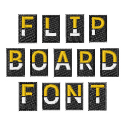 Flip Board Font Embroidery Font | AnnTheGran.com