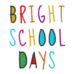 Bright school Days Font Embroidery Font | AnnTheGran.com