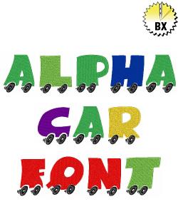 Alpha Car Embrilliance Embroidery Font | AnnTheGran.com