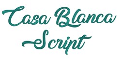 Casa Blanca Script Font Embroidery Font | AnnTheGran.com