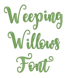 Weeping Willows Font Embroidery Font | AnnTheGran.com