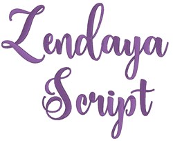Zendaya Script Font Embroidery Font | AnnTheGran.com