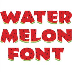 Watermelon Font Embroidery Font | AnnTheGran.com