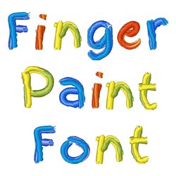 Finger Paint Font Embroidery Font | AnnTheGran.com