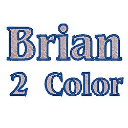 Brian 2 Color Embroidery Font | AnnTheGran.com