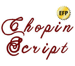 Chopin Script Embroidery Font | AnnTheGran.com