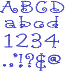 Loop Font Embroidery Font | AnnTheGran.com