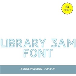 Library 3AM Font Embroidery Font | AnnTheGran.com