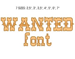Western Font Embroidery Font | AnnTheGran.com