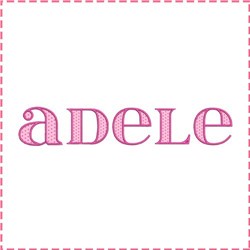 Adele Applique Font Embroidery Font | AnnTheGran.com