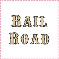 Rail Road Applique Font Embroidery Font | AnnTheGran.com