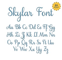 Skylar Embroidery Embrilliance Embroidery Font | AnnTheGran.com