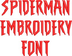 Spiderman Embroidery Font Embroidery Font | AnnTheGran.com