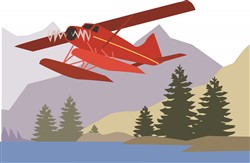 Alaska Plane Vector Illustration | AnnTheGran.com