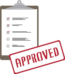 Checklist Approved Vector Illustration | AnnTheGran.com