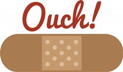Band Aid Ouch Vector Illustration | AnnTheGran.com