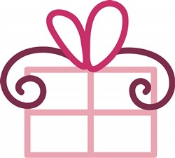 Present Outline Vector Illustration | AnnTheGran.com