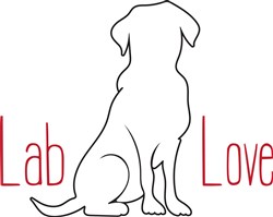 Lab Love Dog Outline Vector Illustration | AnnTheGran.com
